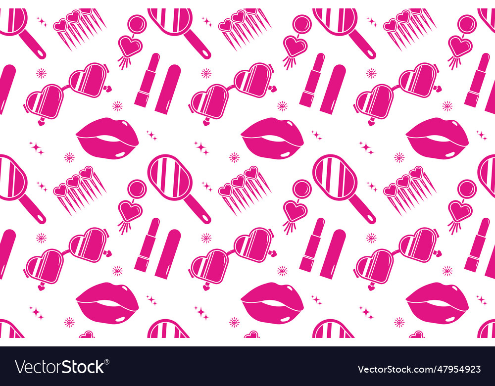 Repeat background barbie style seamless pattern Vector Image