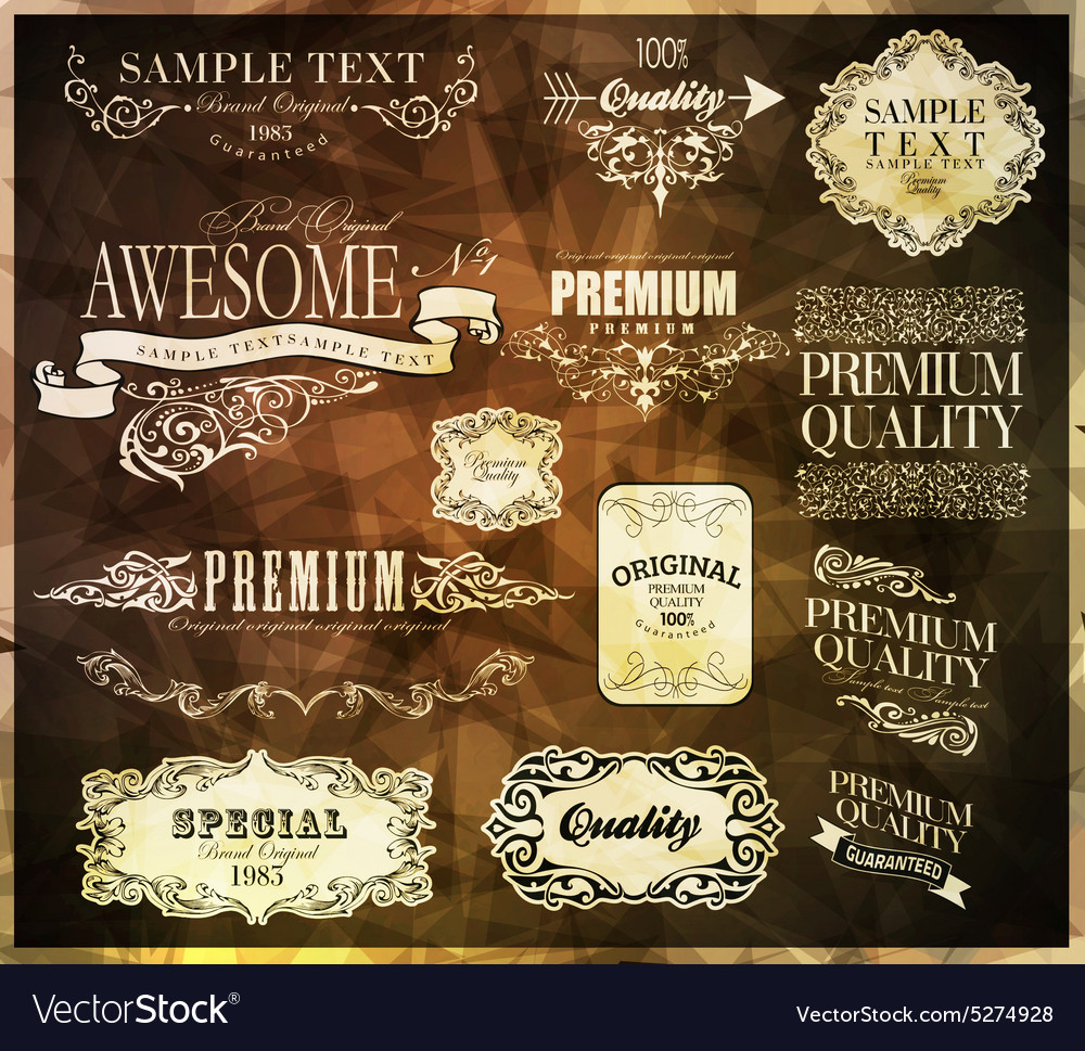 Calligraphic design elements Royalty Free Vector Image