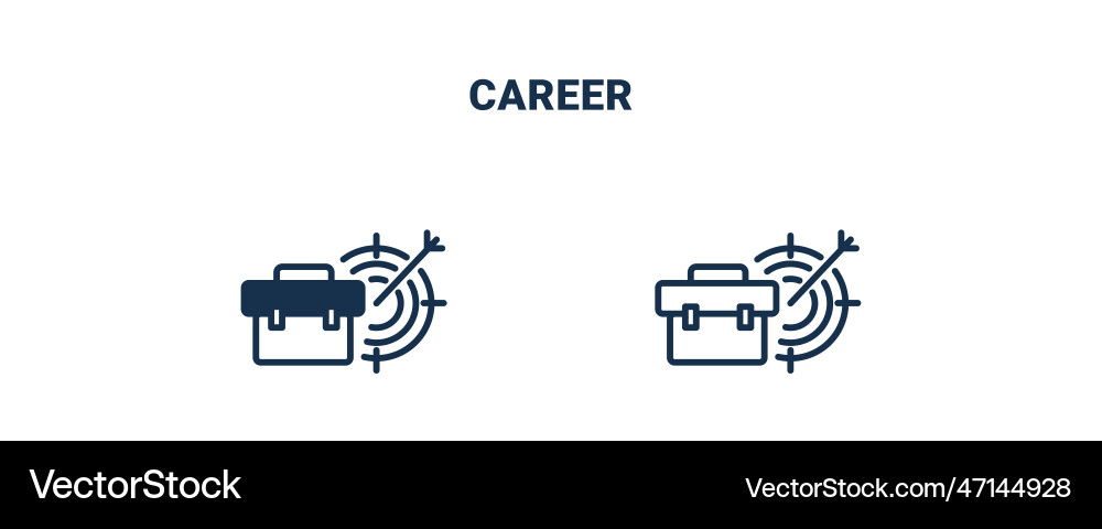 Career icon outline and filled icon from Vector Image
