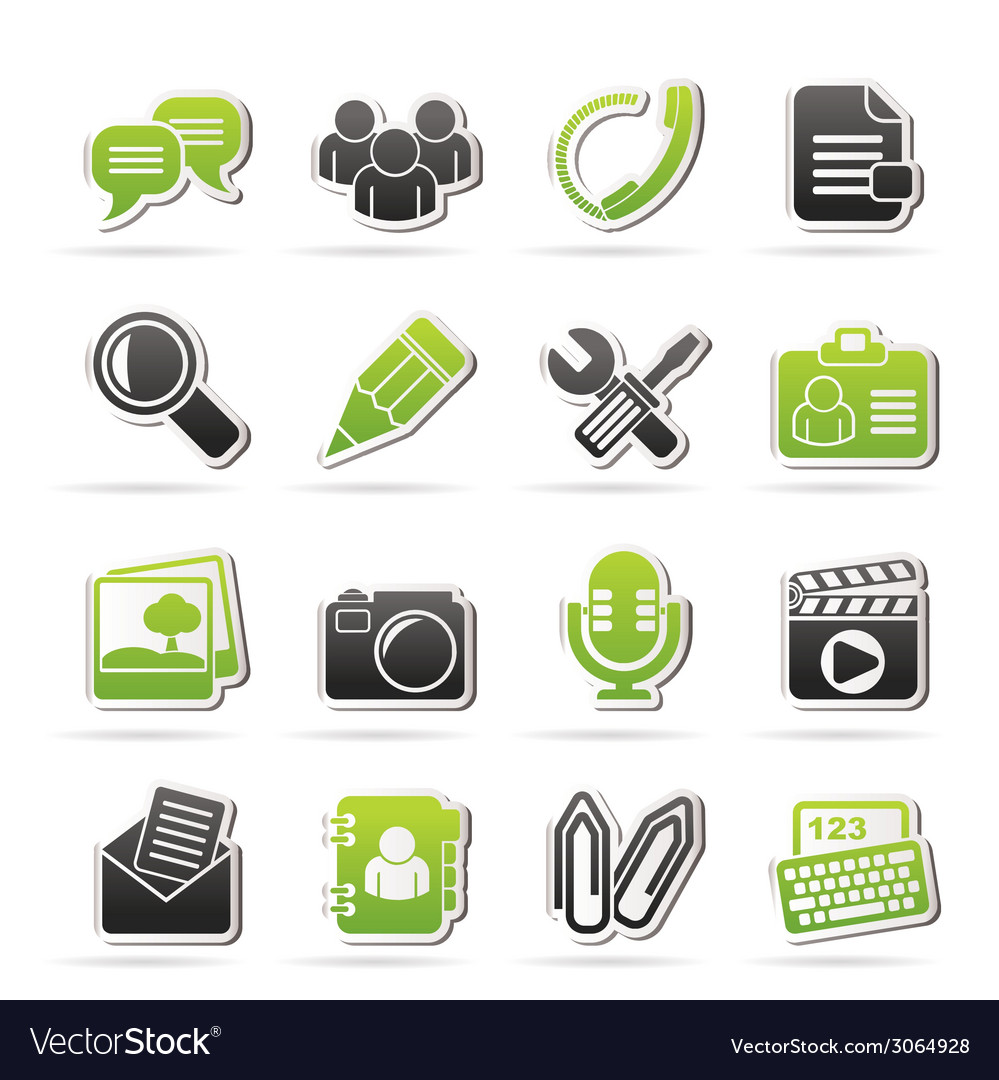 Chat application and communication icons Vector Image