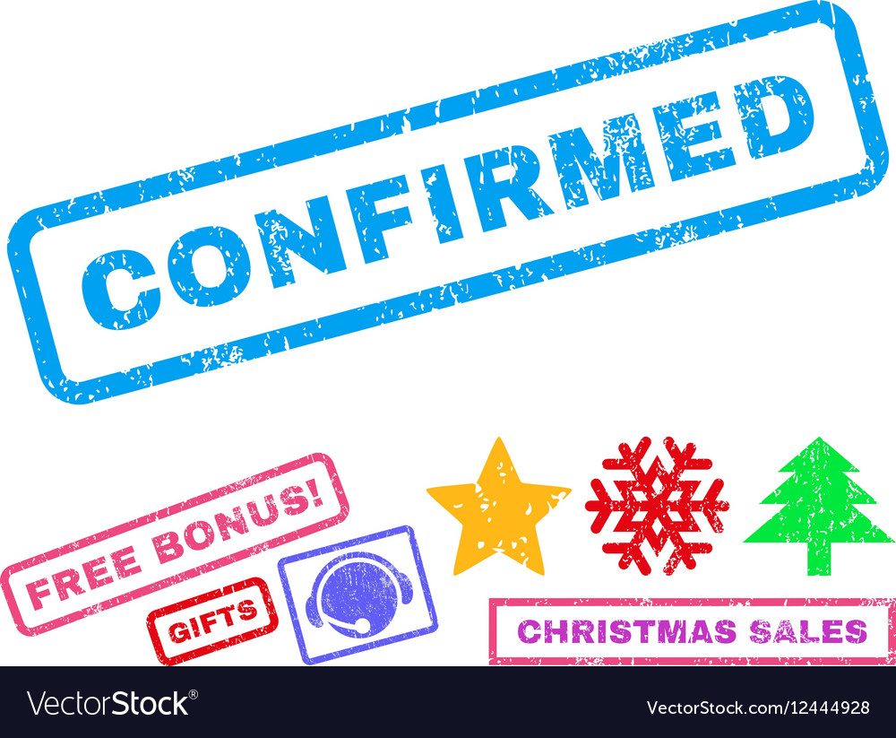 Confirmed rubber stamp Royalty Free Vector Image Confirmed rubber stamp Royalty Free Vector Image