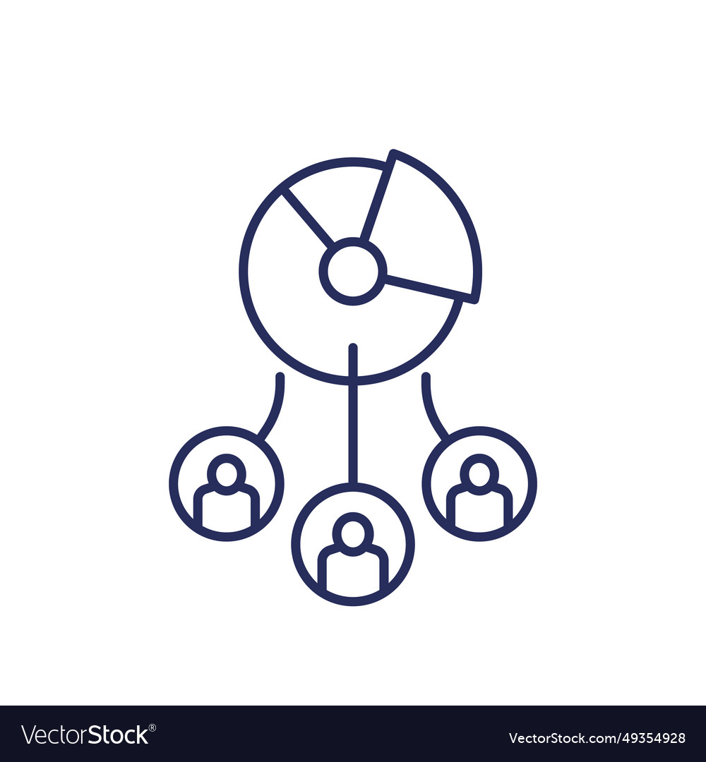 Customer Segmentation Line Icon Royalty Free Vector Image