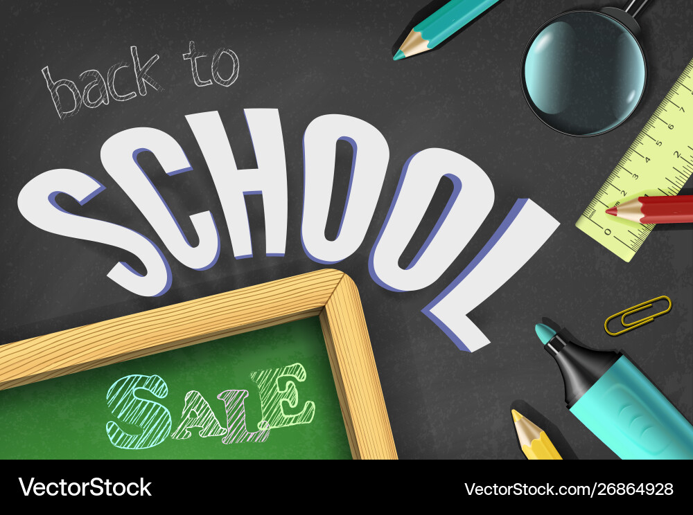 Education elements colorful hand drawn text Vector Image