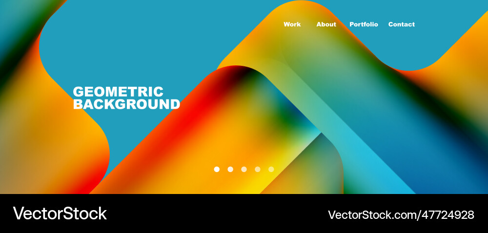 Geometric fluid shapes with liquid colors abstract