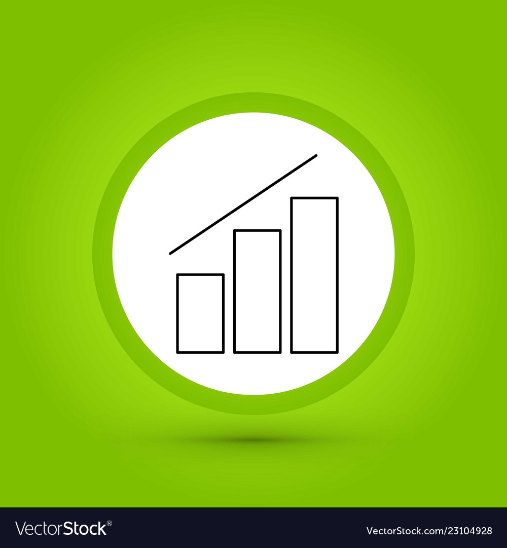 Graph icon in creative design with elements Vector Image