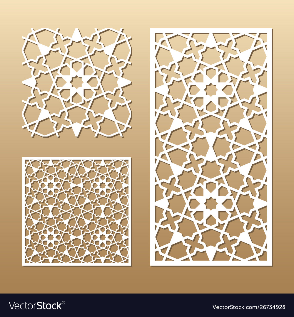 Laser cut panel Royalty Free Vector Image - VectorStock