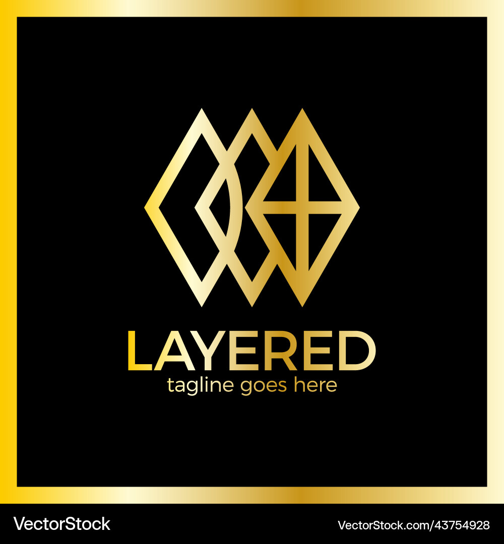Layer app logo Royalty Free Vector Image - VectorStock