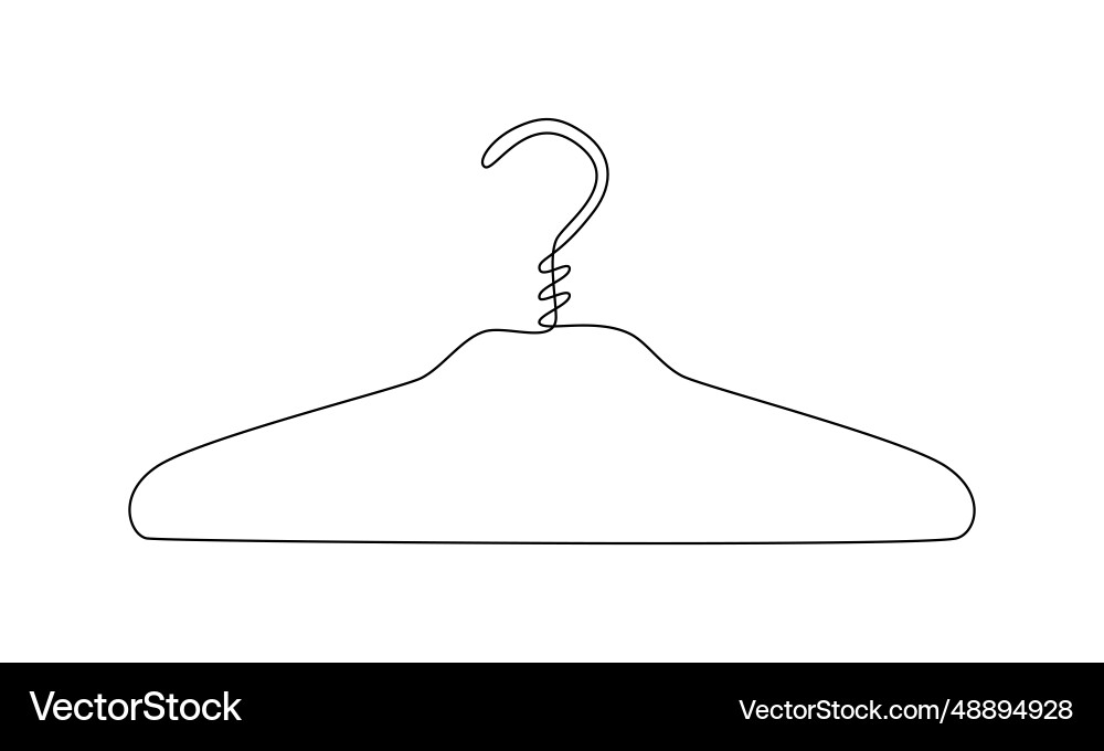 One continuous drawing of hanger icon concept Vector Image