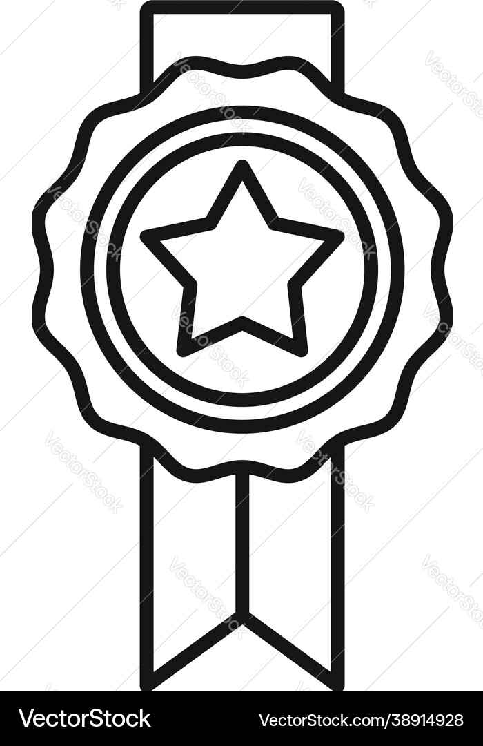 Quality emblem icon outline badge label Royalty Free Vector