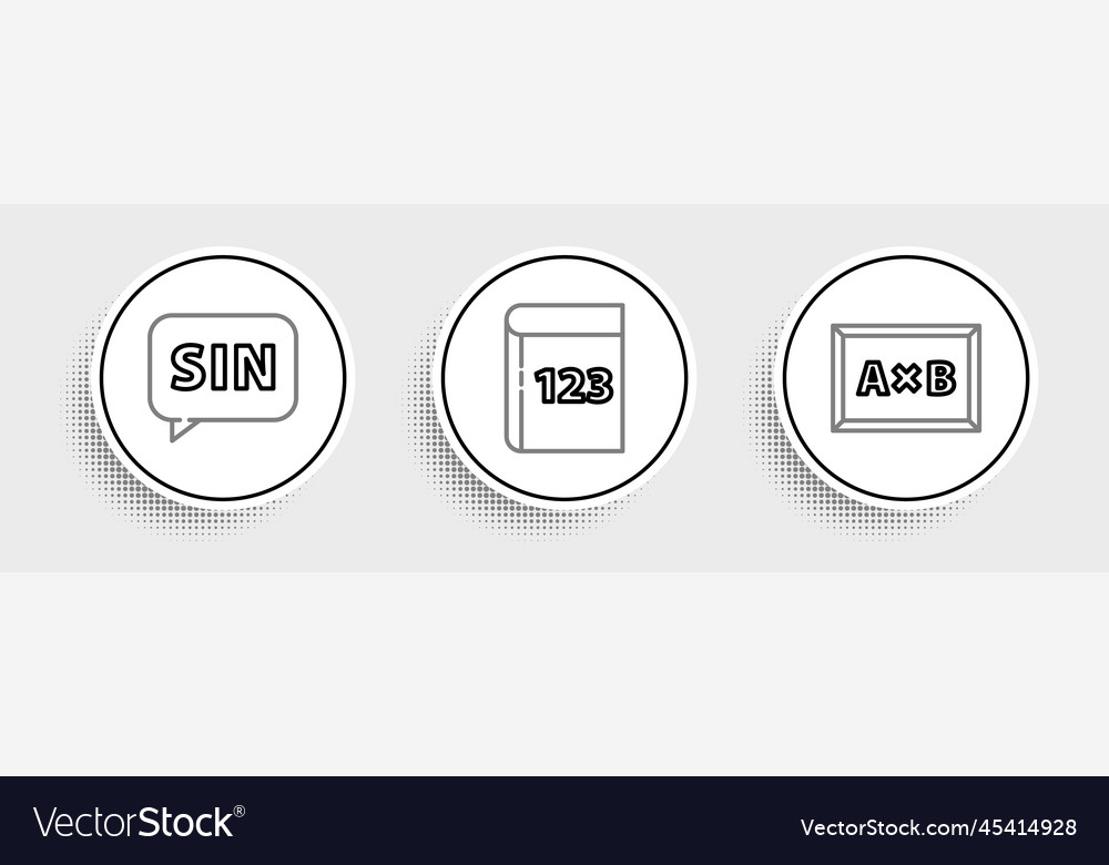 Set line chalkboard mathematics function sine Vector Image Set line chalkboard mathematics function sine Vector Image