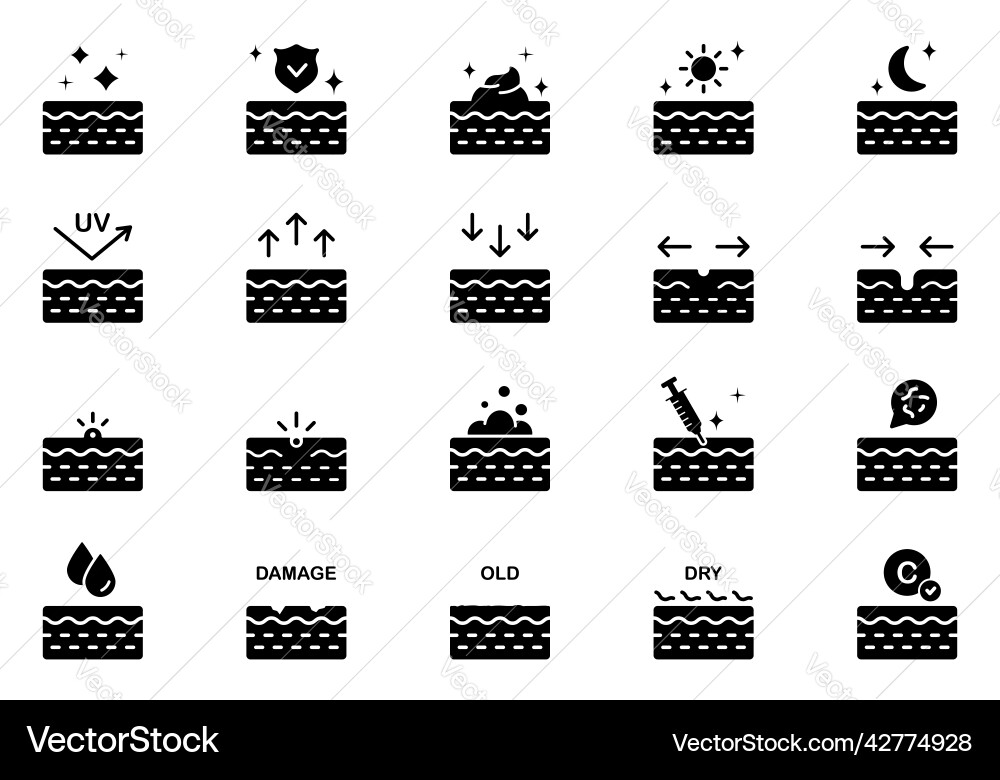 Skin care moisture injection protection Royalty Free Vector