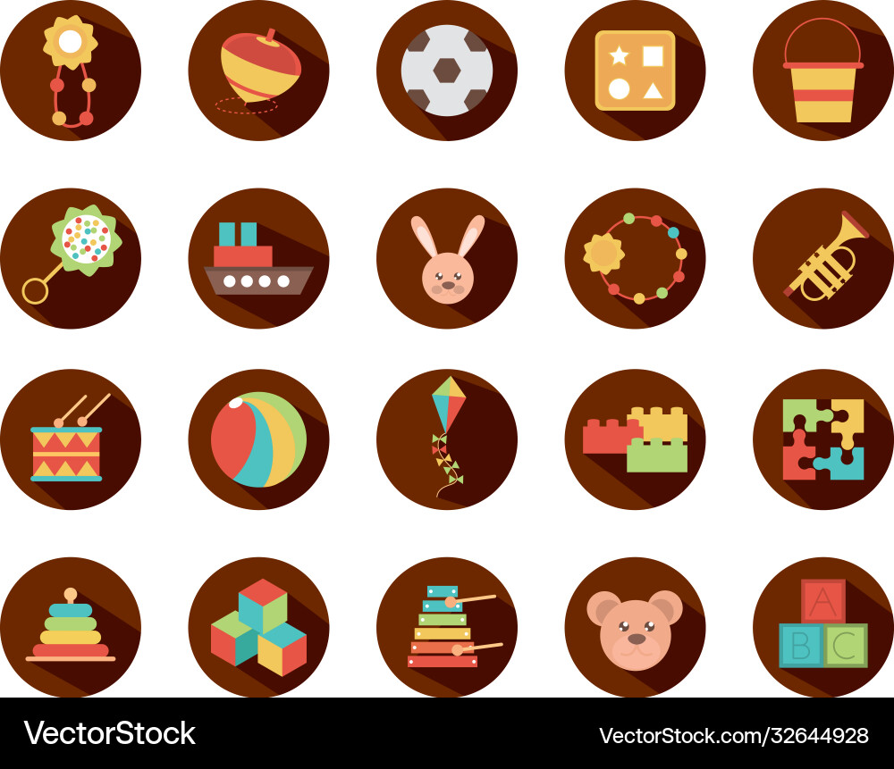 Toy object for small children to play block Vector Image