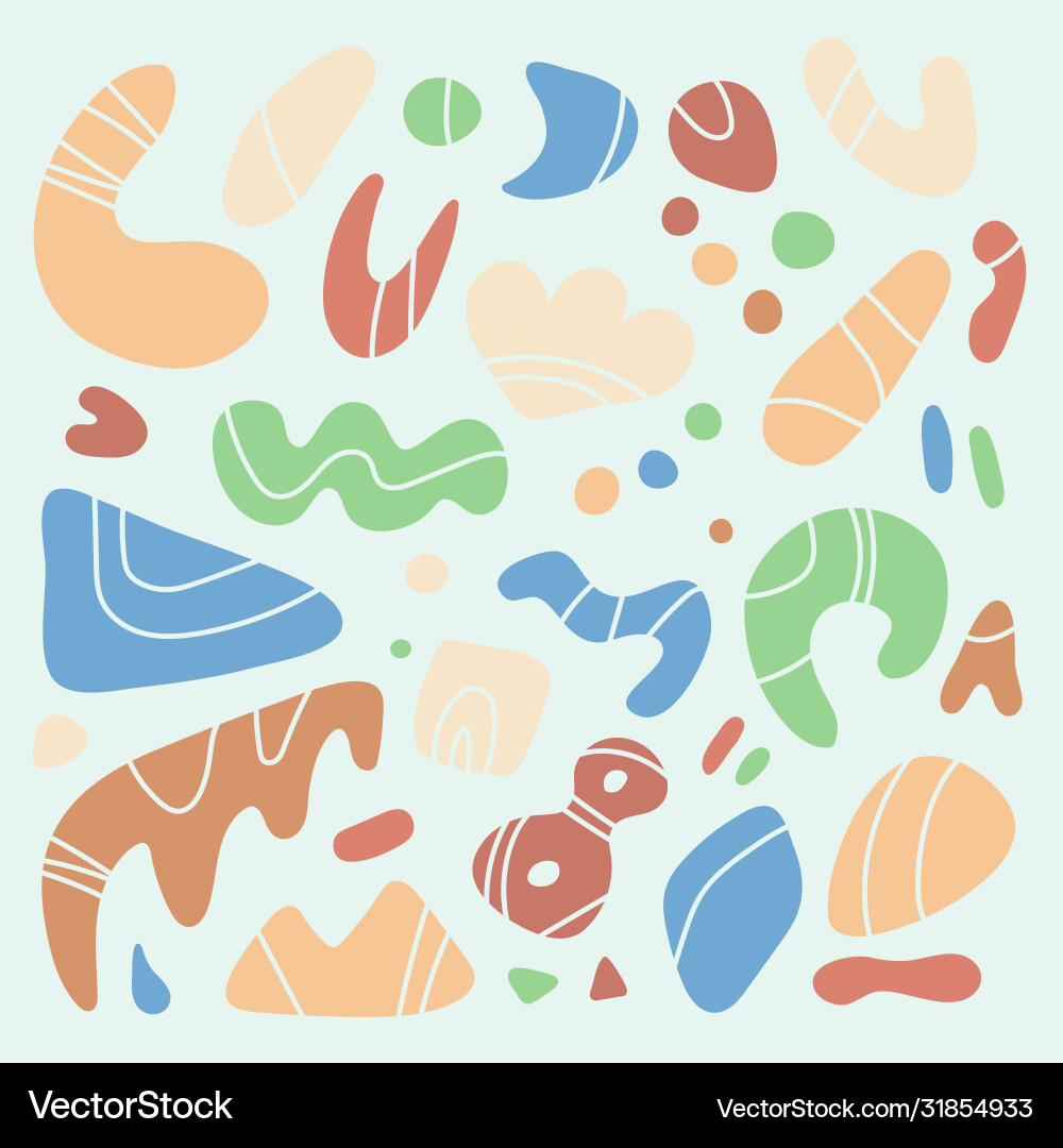 Abstract figures drawings a set stock Royalty Free Vector