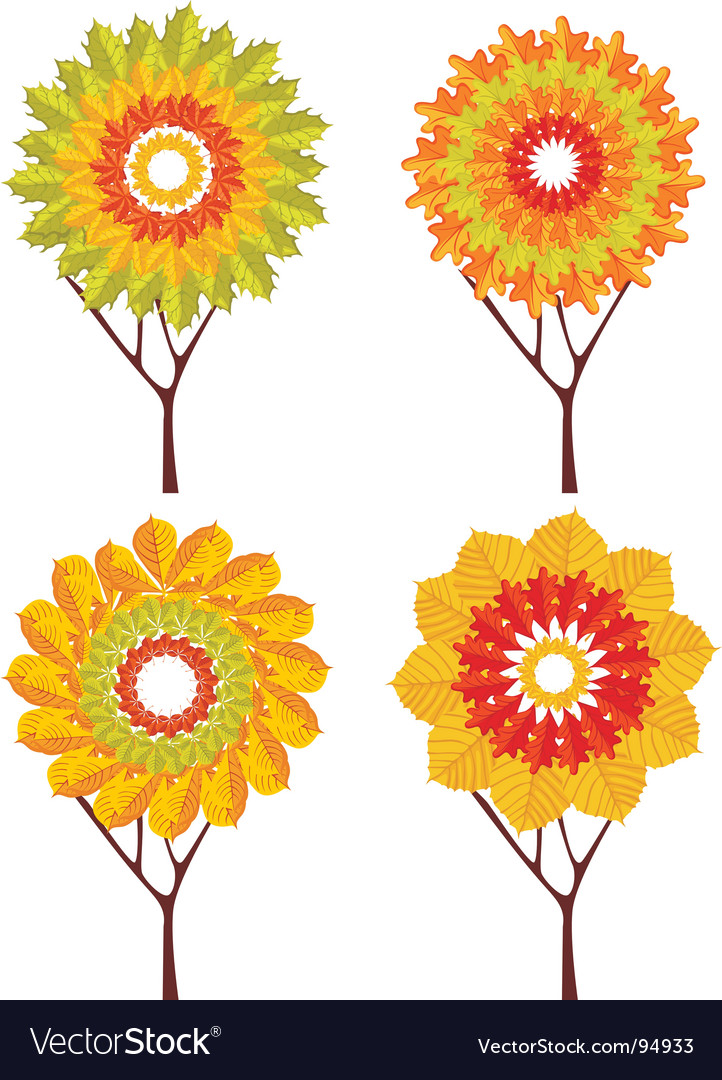 Autumn tree Royalty Free Vector Image - VectorStock
