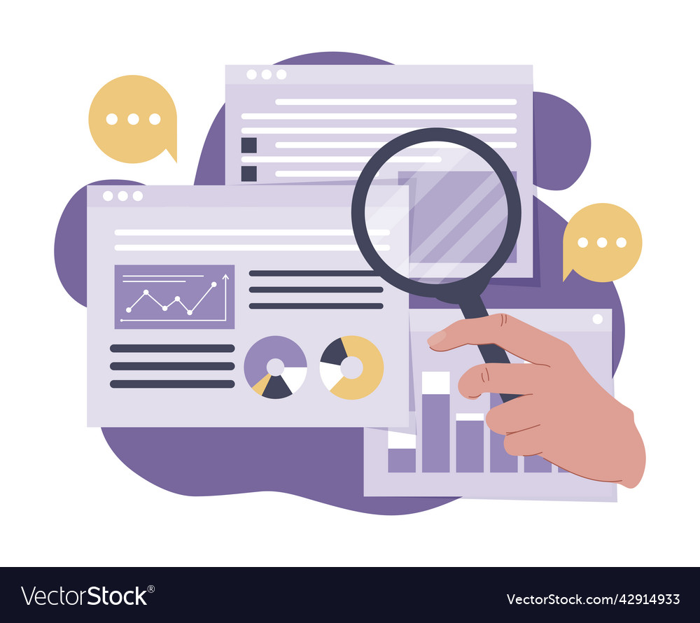 Business performance analysis Royalty Free Vector Image