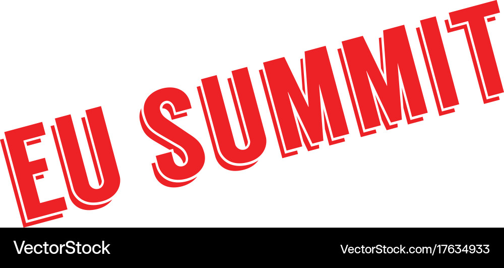 Eu summit rubber stamp Royalty Free Vector Image