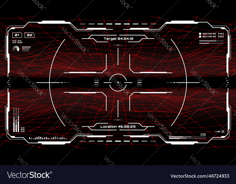 Hud futuristic monitor screen interface target aim