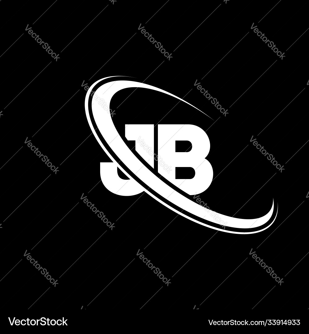 Jb logo j b design white letter jbj Royalty Free Vector