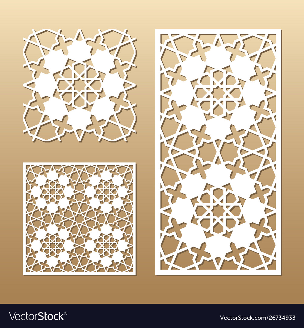 Laser cut panel Royalty Free Vector Image - VectorStock