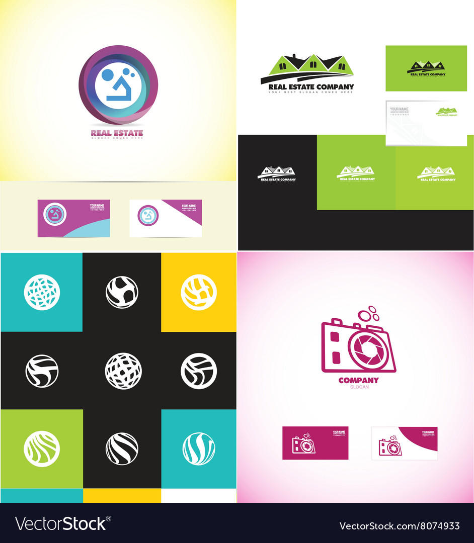 Logo design elements icon set Royalty Free Vector Image