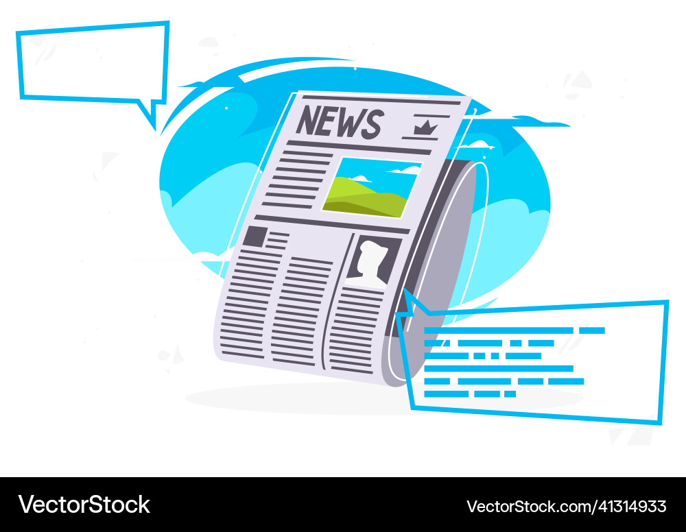Newspaper with the latest news Royalty Free Vector Image