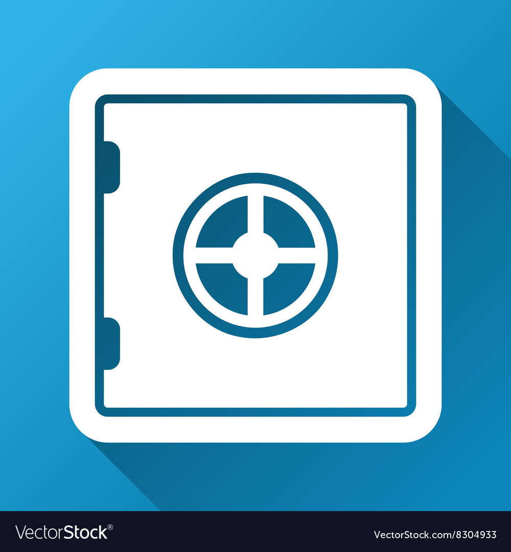 Safe gradient square icon Royalty Free Vector Image