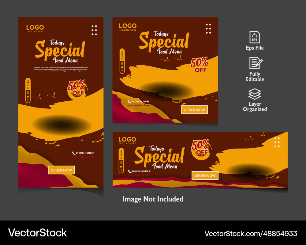 Social media banner facebook cover post template Vector Image