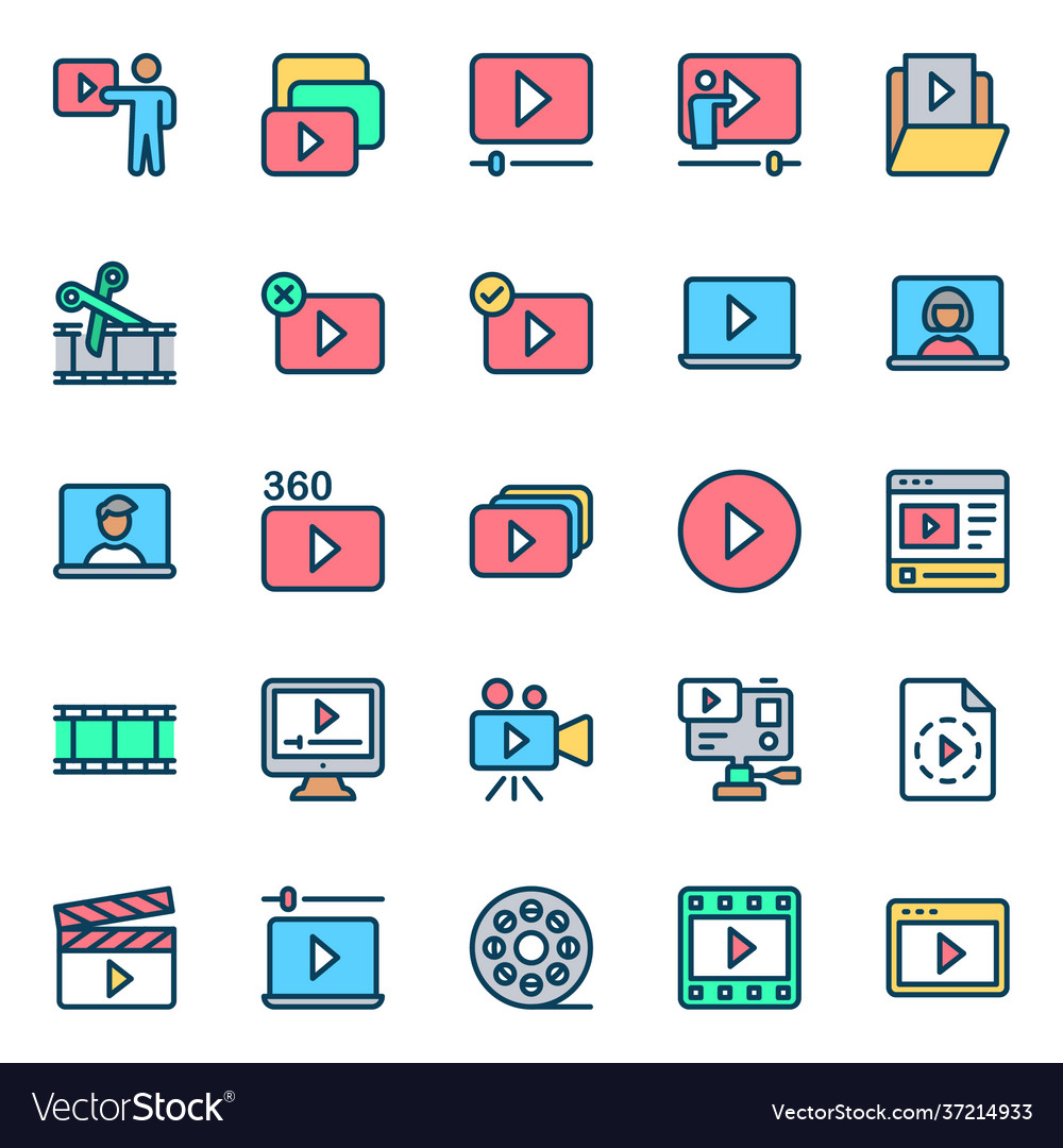 Video content Royalty Free Vector Image - VectorStock