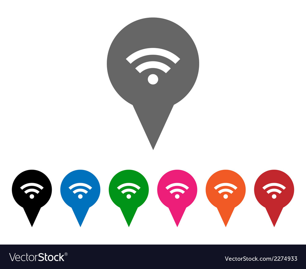 Wi-Fi pointers Royalty Free Vector Image - VectorStock