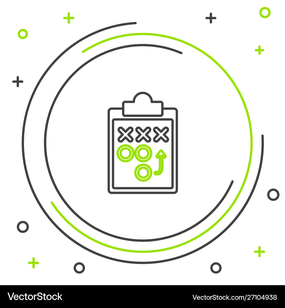Black and green line planning strategy concept Vector Image