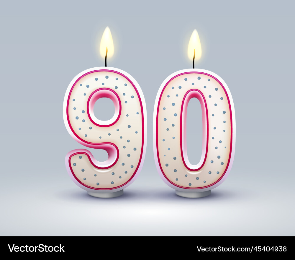 Happy birthday years 90 anniversary Royalty Free Vector