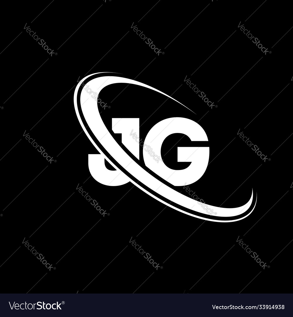 Jg logo j g design white letter jgj Royalty Free Vector