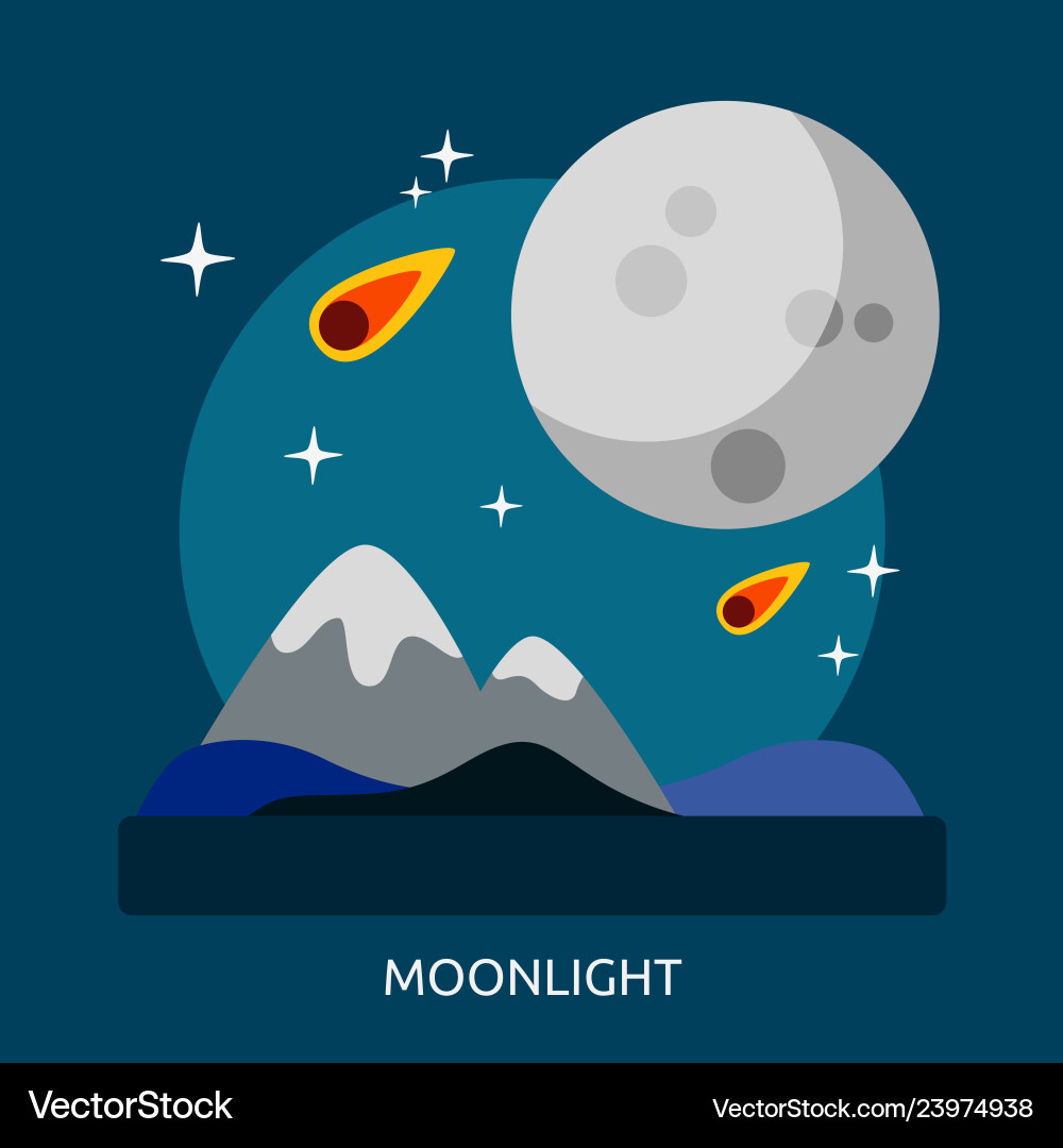 Moonlight conceptual design Royalty Free Vector Image