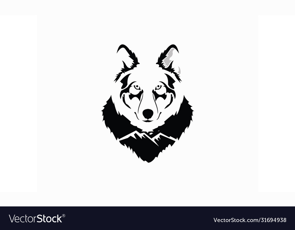 Wolf logo template Royalty Free Vector Image - VectorStock