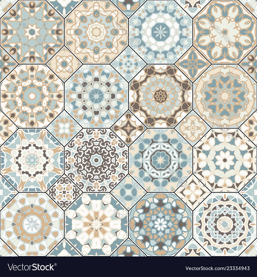 A set of blue tiles Royalty Free Vector Image - VectorStock