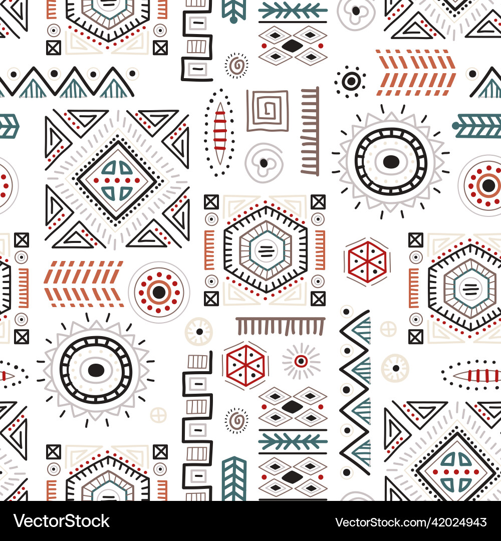 African art decoration pattern tribal geometric Vector Image