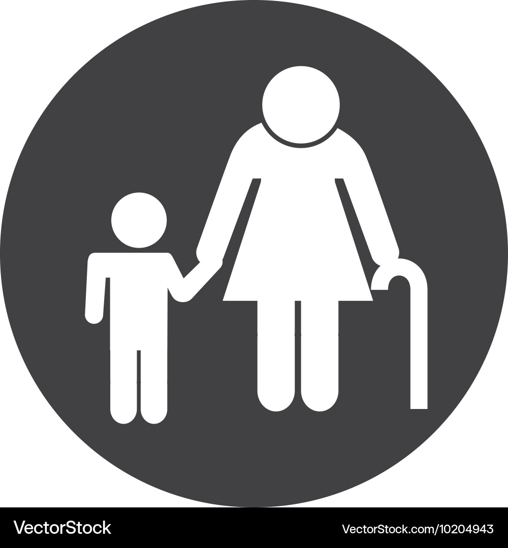 Family members isolated icon Royalty Free Vector Image