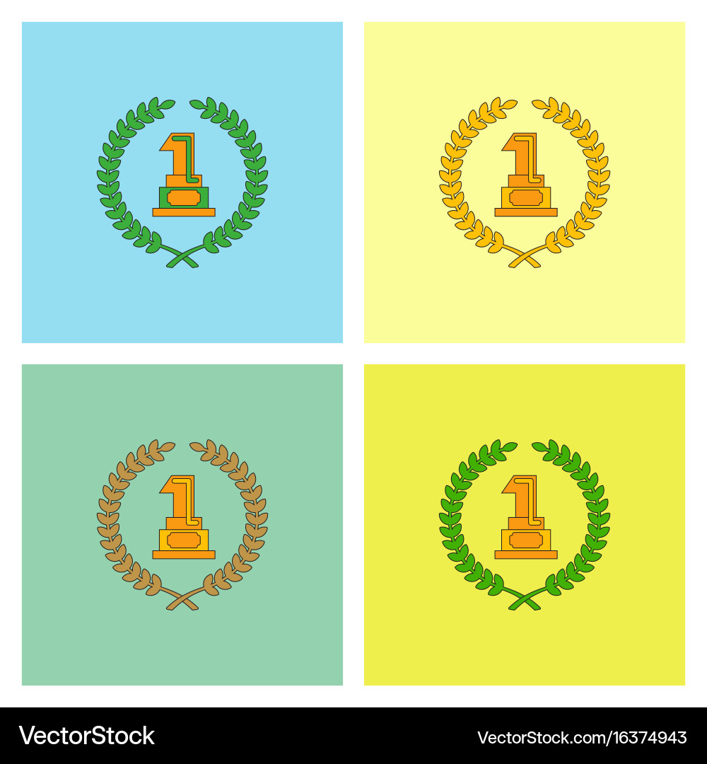 First place icon golden number one symbol Vector Image
