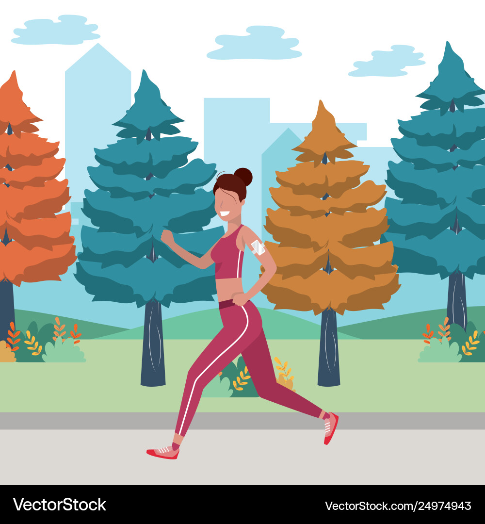 Fitness sport train cartoon Royalty Free Vector Image