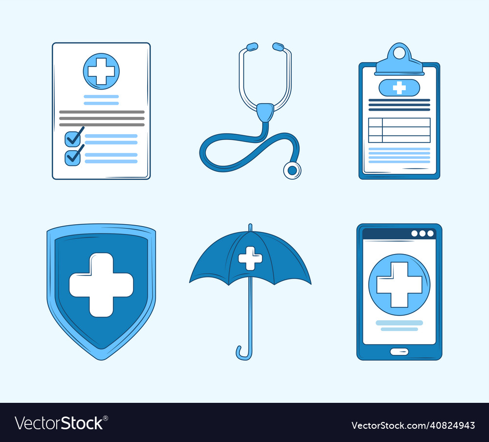 Health medical icons Royalty Free Vector Image