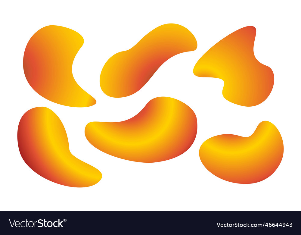 Liquid gradient shape gradient blobs shapes set Vector Image