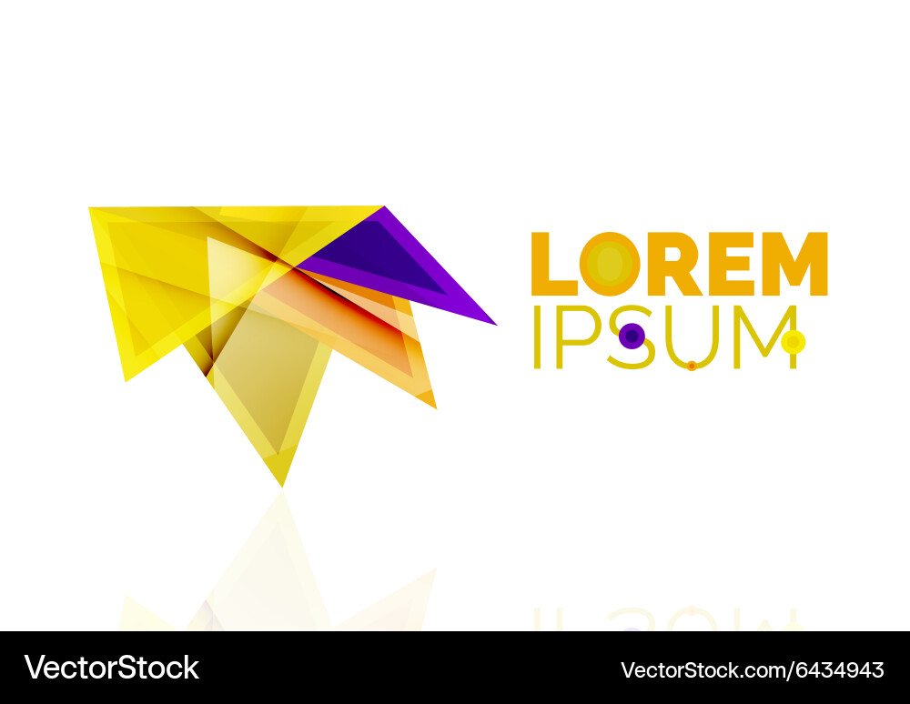 Logo abstract geometric business icon Royalty Free Vector