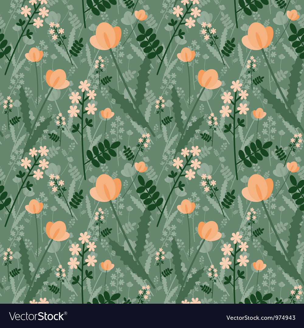 Meadow pattern Royalty Free Vector Image - VectorStock