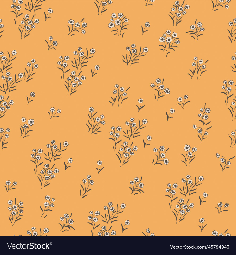 Seamless pattern with small tiny wildflowers Vector Image