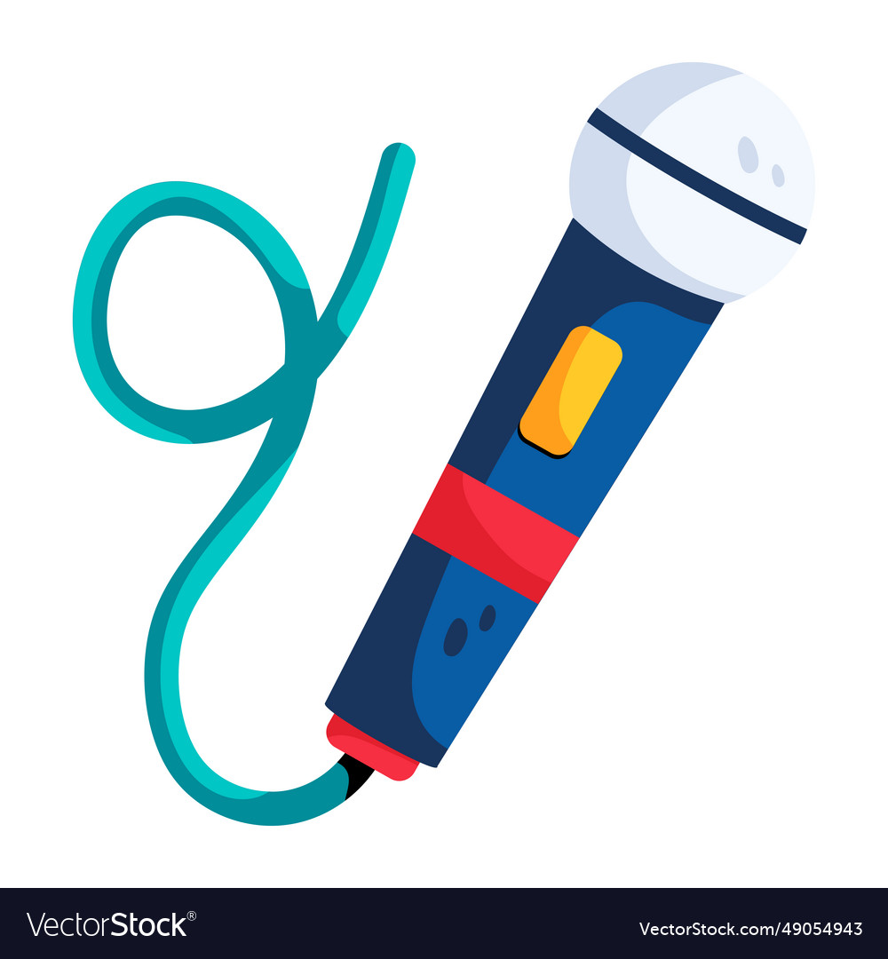 Singing mic Royalty Free Vector Image - VectorStock