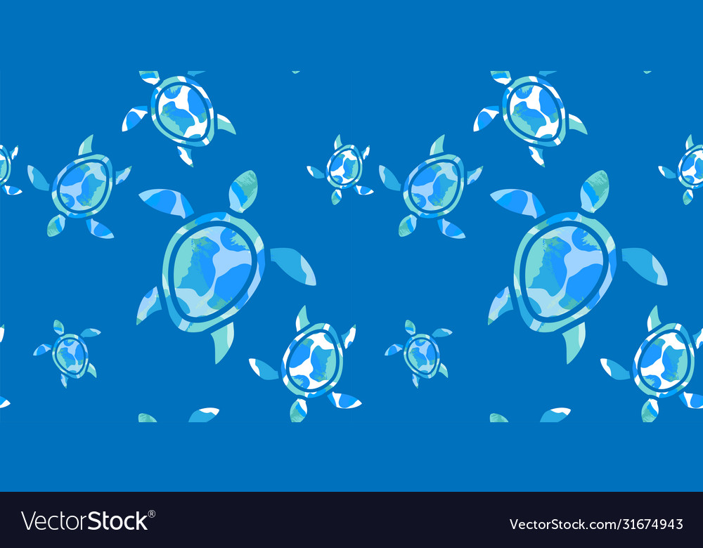 Turtles with texture effect Royalty Free Vector Image