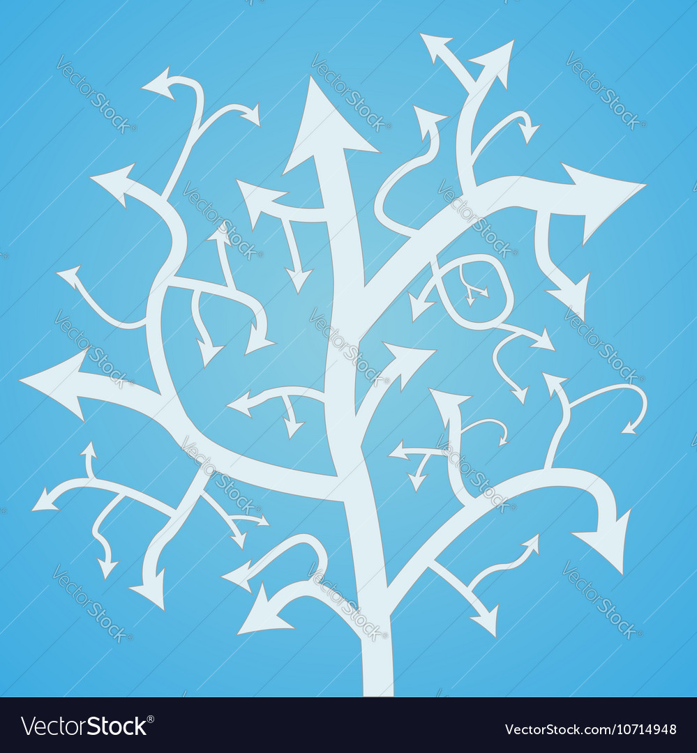 Abstract arrow tree Royalty Free Vector Image - VectorStock