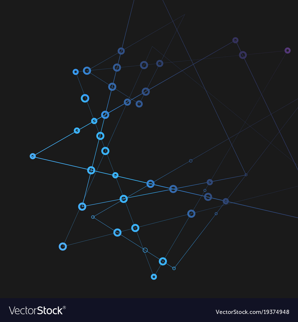 Abstract technology structure dark network Vector Image