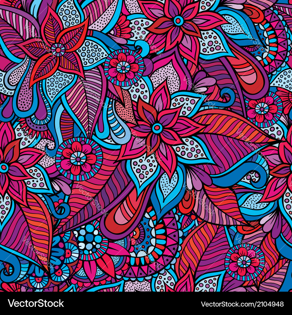 Beautiful decorative floral ornamental seamless Vector Image