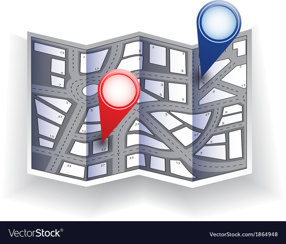 City map Royalty Free Vector Image - VectorStock